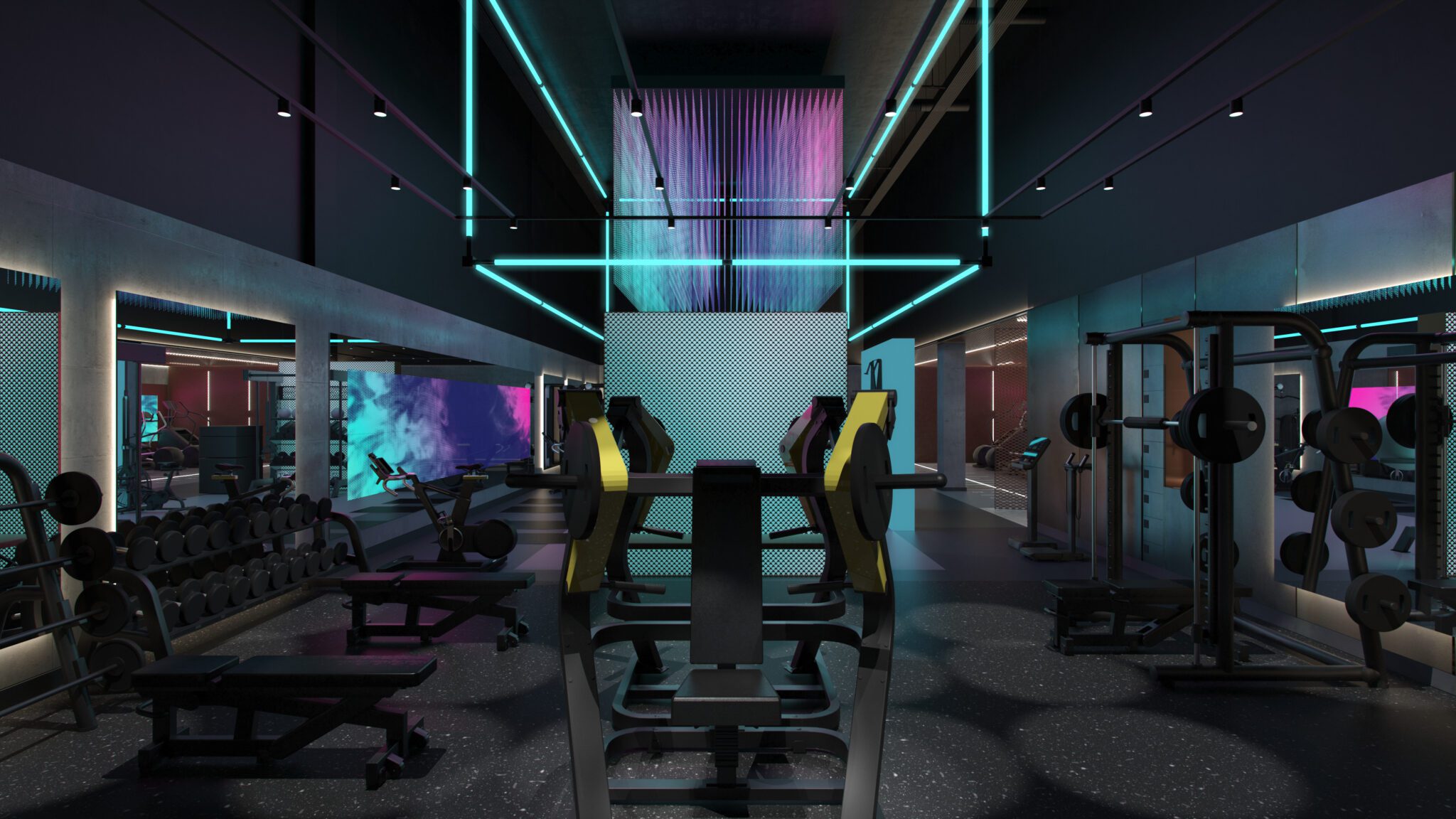 Zynk design a unique space for The Hut Group’s new ICON Gym - zynk Design